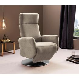 Sit & More TV-Sessel SIT & MORE, B:71cm H:110cm T:82cm, beige, Struktur impr&auml;gniert (100% Polyester);Luxus-Microfaser ALTARA NUBUCK (100% Polyester);Struktur