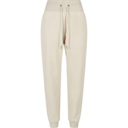 Urban Classics Damen Jogginghose "Urban Classics Damen Ladies Organic High Waist Sweat Pants"softseagrass, Gr. 4XL, unifarben, 100% Organic Cotton