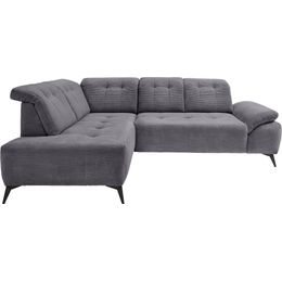 Ecksofa Home Affaire, B:272cmgrau, 100% Polyester, Wohnzimmer, Sofas, "Fiore"