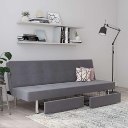 Schlafsofa DOREL HOME, B:190cm H:74cm T:82cm, grau, Jugendzimmer, Sofas, "Erica", Daybed mit aufklappbarer Liegefl&auml;che