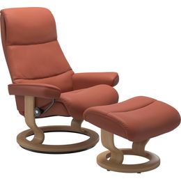 Fu&szlig;hocker stressless, B:57cm H:40cm T:47cm, rot, Leder BATICK: BATICK ist ein leicht korrigiertes, durchgef&auml;rbtes und genarbtes M&ouml;belleder, bei dem