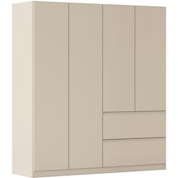Dreht&uuml;renschrank Rauch, B:181cm H:197cm T:54cmbeige (champagner), Holzwerkstoff, Schr&auml;nke, "Kleiderschrank Schrank Garderobe W&auml;scheschrank