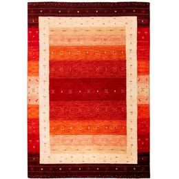 Wollteppich Dekowe, B:160cm H:13mm L:230cm, orange, Wolle, Wohnzimmer, Teppiche, "Kelly", Handgewebt, Kurzflor, Orient-Optik, reine Wolle