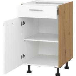 Unterschrank KOCHSTATION, B:60cm H:75cm T:56cm, wei&szlig;, K&uuml;che, Schr&auml;nke, ""KS-Scafa" mit Schubkasten und einem Einlegeb&ouml;den", in verschiedenen Breiten,