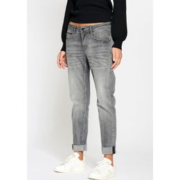 Gang Damen Relax-fit-Jeans "94AMELIE", grau, Gr. 26, Denim/Jeans, Obermaterial: 99% Baumwolle, 1% Elasthan, Jeans, mit Used-Effekten