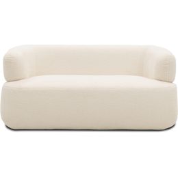 2-Sitzer DOMO collection, B:160cm H:71cm T:86cm, beige, 100% Polyester, Sofas, "800012 Designsofa, komfortabel und elegant, organische