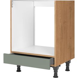 Herdumbauschrank Nobilia, B:60cm H:87cm T:58,3cm, gr&uuml;n, Schr&auml;nke, ""Cascada", vormontiert, mit h&ouml;henverstellbaren Sockelf&uuml;&szlig;en", mit