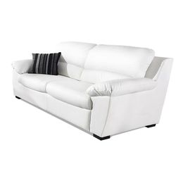 2,5-Sitzer COTTA, B:183cm H:87cm T:89cm, wei&szlig;, Luxus-Microfaser aus 100% Polyester;NaturLEDER (echtes Rindsleder), Sofas, "Dani"