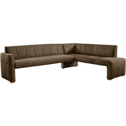 Essbank, B:265cm H:83cm T:199cmchoccolate, exxpo - SOFA FASHION, Sitzb&auml;nke, elegant und modern mit hohem Sitzkomfort