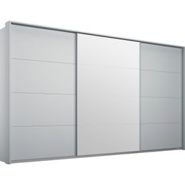 Schwebet&uuml;renschrank Rauch, B:368cm H:213cm T:64cm, grau, Holzwerkstoff, Schr&auml;nke, "Kepan", mit umfangreicher Innenausstattung und Passepartout
