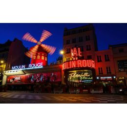 papermoon Fototapete "Geb&auml;ude mit Windm&uuml;hle", B/L: 3,5m x 2,6m, Bahnen: 7 Stk., bunt, Schlafzimmer, Tapeten