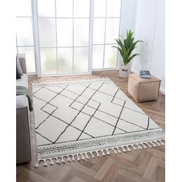 Hochflor-Teppich, B:190cm H:24mm L:240cm, grau, MyFlair M&Ouml;BEL & ACCESSOIRES, Polyester, Polypropylen (PP), Teppiche, "Moroccan Design, LAGERR&Auml;UMUNG",