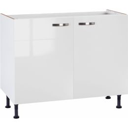 Sp&uuml;lenschrank KOCHSTATION, B:100cm H:87cm T:58,4cm, wei&szlig;, K&uuml;che, Schr&auml;nke, "KS-Cara", Breite 100 cm