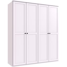Dreht&uuml;renschrank wimex, B:180cm H:210cm T:58cm, wei&szlig;, Spanplatte, Schr&auml;nke, "Chalet", in Landhausoptik