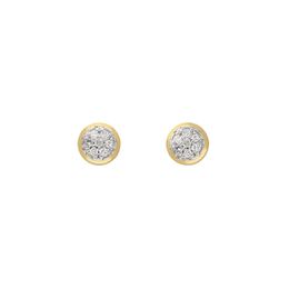 Adelia&acute;s ADELIA ́S Damen Paar Ohrh&auml;nger "Damen 585 Gold Ohrringe Ohrstecker mit Diamant &Oslash; 5 mm", Damen, 0,07, Gold, gold, Gold, Ohrringe, mit Diamant f&uuml;r Damen