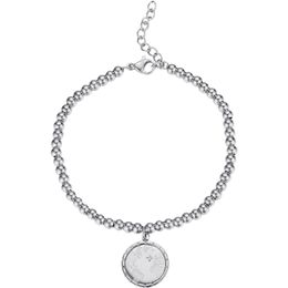 Firetti Damen Armband "Schmuck Geschenk Edelstahl Armschmuck Armkette Planet Earth Welt", 21cm, Edelstahl, silber, Edelstahl, Armb&auml;nder, mit Zirkonia