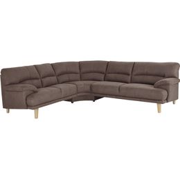 Polsterecke Trendmanufaktur, B:280cm H:87cm T:240cm, braun, Sofas, "Cecilia, italienisches Designsprache, modern und komfortabel, L-Form", toller