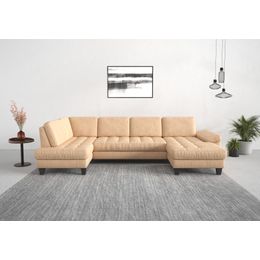Sit & More Wohnlandschaft SIT & MORE, B:338cm H:88cm T:172cm, braun, 100% Polyester, Sofas, "Westham U-Form", wahlweise mit Bettfunktion, Bettkasten,