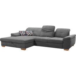 Ecksofa Alina, B:297cm H:91cm T:199cm, grau, Struktur fein XBO (90% Polyester, 10% Polyamide);Chenille GCP (100% Polyester), Wohnzimmer, Sofas,