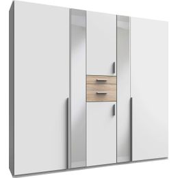 Dreht&uuml;renschrank wimex, B:225cm H:208cm T:58cm, wei&szlig;, Holzwerkstoff, Schr&auml;nke, "Odessa"
