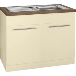 Wiho-K&uuml;chen Sp&uuml;lenschrank WIHO K&Uuml;CHEN, B:100cm H:85cm T:60cm, beige, K&uuml;che, Schr&auml;nke, "Unna", 100 cm breit