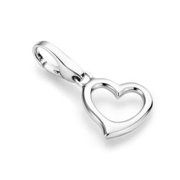 Damen Charm Herz "Floating Heart, Silber 925", silber, Giorgio Martello MILANO, Silber 925 (Sterlingsilber), Charms
