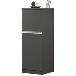 Vorratsschrank KOCHSTATION, B:60cm H:165cm T:60cm, schwarz, K&uuml;che, Schr&auml;nke, "KS-Sole,Hauswirtschaftsschrank,Stauschrank,K&uuml;chenschrank", Breite/H&ouml;he