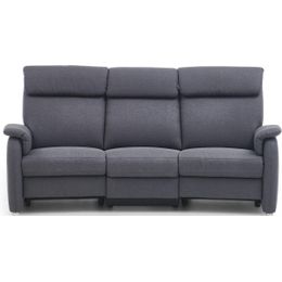 3-Sitzer Home Affaire, B:218cm H:107cm T:104cm, grau, Sofas, "Turin mit Steckdose und USB-Port auch in Easy care-Bezug", 2 x vollmotorische