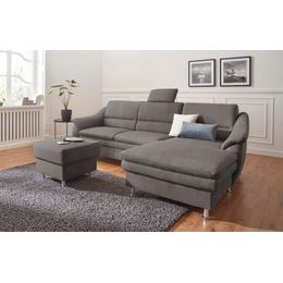 Sit & More Ecksofa SIT & MORE, B:264cm H:90cm T:162cm, grau, Luxus-Microfaser 2 (100% Polyester);Luxus-Microfaser ALTARA NUBUCK (100%