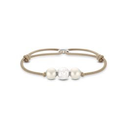 Thomas Sabo Damen Perlenarmband "A2074-170-19-L22V", 22, Nylon Perlen Silber 925 (recycelt), bunt, Nylon, Perlen, Silber 925 (recycelt), Armb&auml;nder,