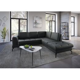 Sit & More Ecksofa SIT & MORE, B:258cm H:87cm T:226cm, schwarz, Wohnzimmer, Sofas, "Bendigo L-Form", inklusive Sitztiefenverstellung, Bodenfreiheit 15 cm, in 2