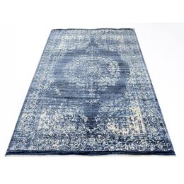 Teppich, B:166cm H:8mm L:240cm, blau, Gallery M BRANDED BY MUSTERRING, Kunstfaser, Wohnzimmer, Teppiche, "Bella", Wohnzimmer