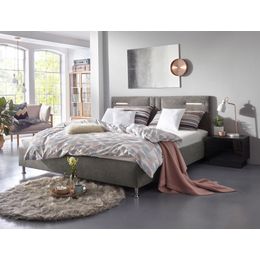 Polsterbett, B:170cm L:210cm, beige, Westfalia Schlafkomfort, Bezug Bett: Microfaser (100% Polyester) oder Strukturstoff (77% Polyester, 23%