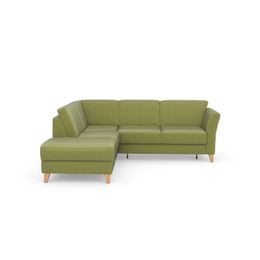 Sit & More Ecksofa SIT & MORE, B:248cm H:87cm T:213cm, gr&uuml;n, Wohnzimmer, Sofas, "Visby L-Form", Wahlweise mit Bettfunktion und Stauraum, frei im Raum stellbar