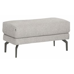 Hockerbank, B:93cm H:45cm T:48cm, grau, CREATION BY ROLF BENZ, Flachgewebe VICTORIA (41% Polyacryl 38% Polyester 21% Baumwolle), Hocker, "CR.450,