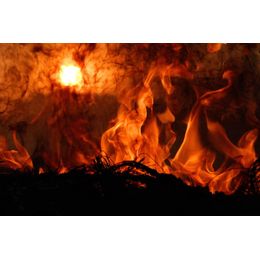 papermoon Fototapete "Flammen", B/L: 4,5m x 2,8m, Bahnen: 9 Stk., bunt, Schlafzimmer, Tapeten