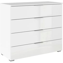 OTTO home "Sideboard Schubladenkommode AGORDO mit Dekor- oder Hochglanzfront" in zwei Griff-Farben, Breite 80 cm, vier gro&szlig;e und ger&auml;umige Schubladen