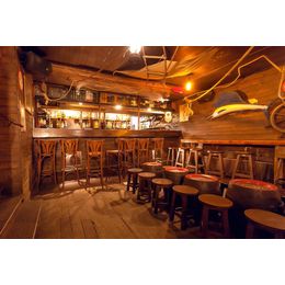 papermoon Fototapete "Bar", B/L: 4,5m x 2,8m, Bahnen: 9 Stk., bunt, Schlafzimmer, Tapeten