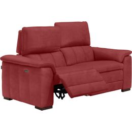 2-Sitzer Egoitaliano, B:154cm H:99cm T:97cm, rot, Sofas, "Capucine", wahlweise mit elektrisch oder manuell verstellbarer Relaxfunktion