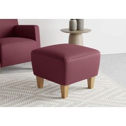 Sit & More Polsterhocker SIT & MORE, B:56cm H:46cm, rot, Hocker, "Bosse"