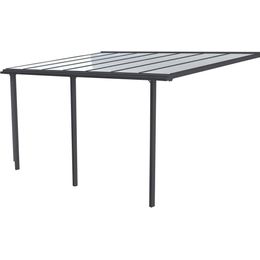 Terrassendach Beckmann, B:435cm T:300cm, grau, Aluminium, Kunststoff, Terrassen&uuml;berdachungen, "TREND Gr. 4"