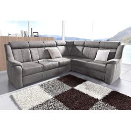 Sit & More Ecksofa SIT & MORE, B:261cm H:98cm T:211cm, grau, Altara Nubuck, Luxus-Microfaser (100% Polyester;PRIMABELLE-Microfaser, Luxus-Microfaser (100%