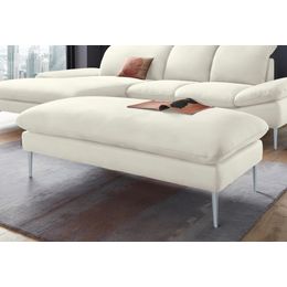 Hocker W.Schillig, B:151cm H:45cm T:71cm, wei&szlig;, Chenille-Flachgewebe R66 (85% Polyester, 15% Nylon);Longlife Xtra-Leder Z59: Glattleder mit modischer