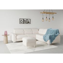 Sit & More Ecksofa SIT & MORE, B:251cm H:85cm T:231cm, beige, 100% Polyester, Wohnzimmer, Sofas, "Sinatra L-Form", optional mit Kopfteilverstellung und