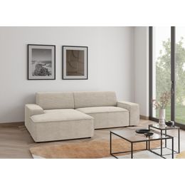 Ecksofa Trendmanufaktur, B:246cm H:73cm T:162cm, beige, 92% Polyester, 8% Polyamid, Wohnzimmer, Sofas, "Graz, wahlweise mit Sitzvorschub und