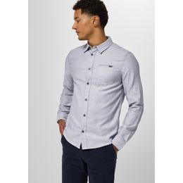 Street One MEN Herren Langarmhemd, grau, Gr. XXL, unifarben, Web, 100% Baumwolle, Hemden, aus reiner Baumwolle
