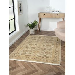 Teppich, B:140cm H:7,5mm L:200cm, beige, MyFlair M&Ouml;BEL & ACCESSOIRES, Polypropylen (PP), Wohnzimmer, Teppiche, "Maryam 4", Kurzflor, Orient Optik,