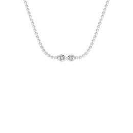s.Oliver Damen Collier "2034963", Silber 925 (Sterlingsilber), L: 41 B: 2mm, wei&szlig;, Silber 925 (Sterlingsilber), B:2mm, Halsketten, mit Zirkonia