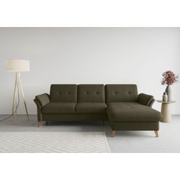 Sit & More Ecksofa SIT & MORE, B:268cm H:90cm T:176cm, gr&uuml;n, Wohnzimmer, Sofas, "G&ouml;teborg", Sitztiefenverstellung und Federkern, wahlweise mit Bettfunktion
