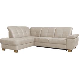 Ecksofa Alina, B:260cm H:98cm T:219cm, beige, Microfaser GDU (100% Polyester), Wohnzimmer, Sofas, "Karima", inkl. R&uuml;ckenlehnenverstellung, wahlweise